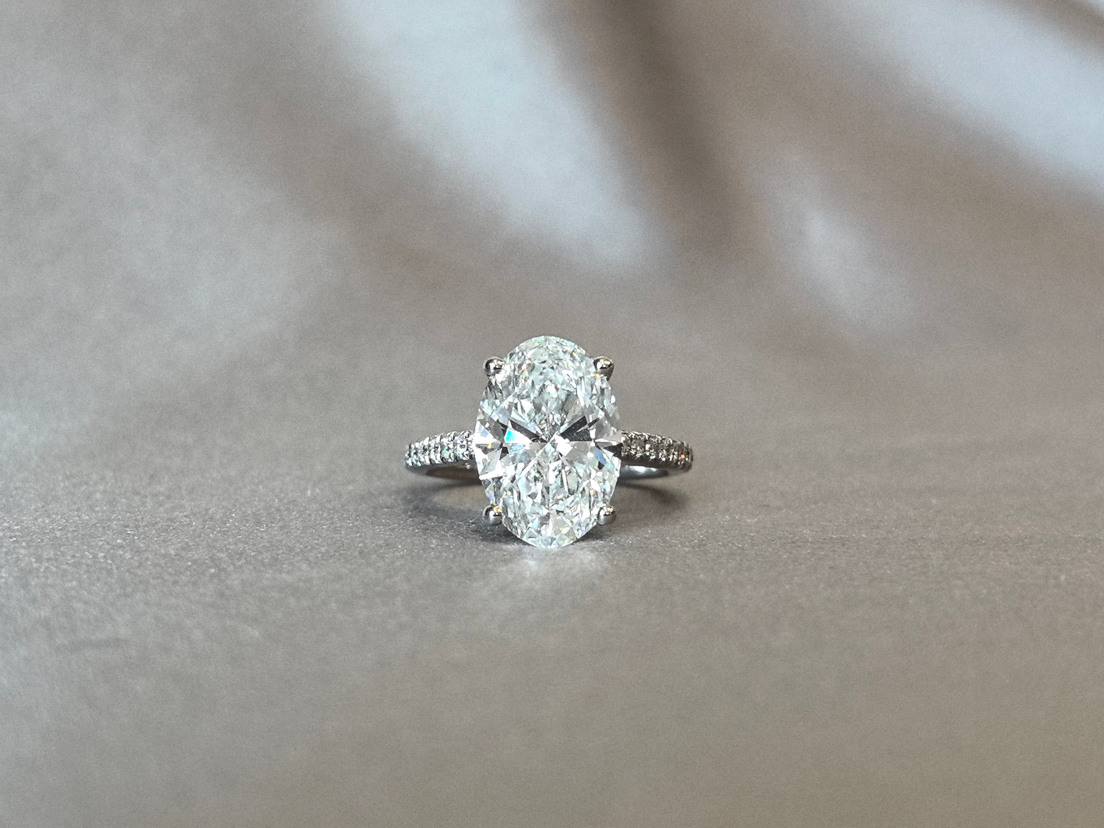 Oval Cut Half Eternity Ring | Continuous Elegance | Versatile Stacking ...